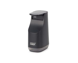 Joseph Joseph Slim, Distributeur de Savon de Salle de Bain Compact et Peu encombrant - t&ecirc;te de Pompe Facile &agrave; Pousser, buse Anti-Goutte, Rechargeable, Noir Mat