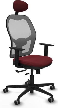 Piqueras y Crespo Jorquera Lendenwirbelsessel mit 1D-Armlehnen und festem Kopfteil, ausgestattet mit Syncro/Traslack und eingespritztem Schaumstoff, mit Rollen von 65 m