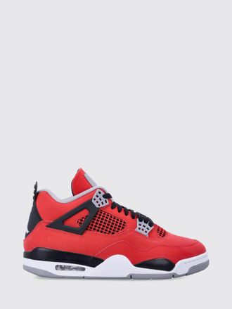 Nike Baskets montantes Air Jordan 4 Retro en cuir lisse avec design bicolore