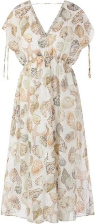 Marc Cain Femme, Robes, Multicolore, Taille: 46 FR Robe Midi Ajust&eacute;e