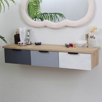 Generic Schminktisch,Kommode Make-up Tisch,H&auml;ngender,Wandschrank mit Schubladen,Modern,als Schminktisch oder Schreibtisch verwendbar,ideal for Schlafzimmer un