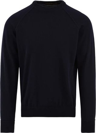 FILIPPO DE LAURENTIIS Homme, Pulls, Bleu, Taille: L Pull Ras du Cou Raglan