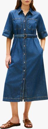 Tommy Hilfiger Robe midi en denim en coton