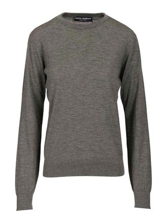 Dolce & Gabbana Pull Col Rond - Gris