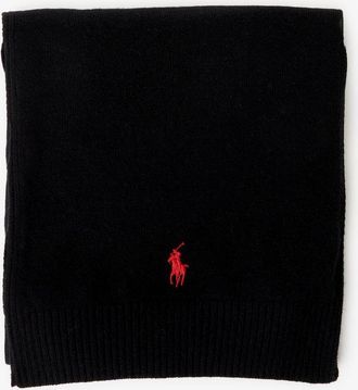 Polo Ralph Lauren Echarpe droit brod&eacute; en laine m&eacute;rinos
