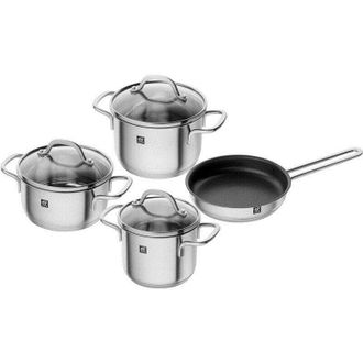 Zwilling Zwilling Set aus Edelstahlpfannen mit matter Oberfl&auml;che