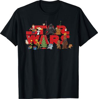 Star Wars Christmas Funny Toon Characters Holiday Logo T-Shirt