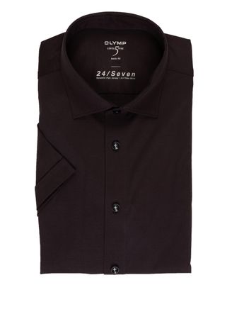 Olymp Kurzarm-Hemd Level Five 24/Seven Body Fit schwarz