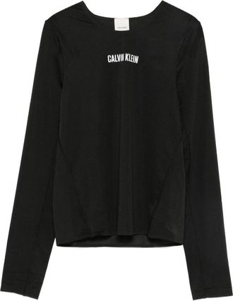 Calvin Klein Logo-print Long-sleeve Performance Top