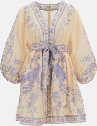 Zimmermann Indra Minikleid Mit Tiefem Ausschnitt