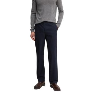 Lacoste Gerade geschnittene Hose aus Baumwoll-Twill - - Trousers - Herren - Blau - W42 L32