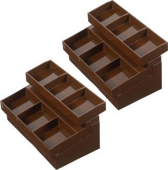 DOITOOL 2 Stück Teiliges Miniatur Gemüse Obstregal Stabiles Miniaturmöbel für Puppenhaus Supermarktdekoration Detailreiches Mini Regal zur Realistischen Minia