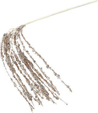 Generic Tannenzweige mit Glitzer - dekorative Stiele, 61 cm gro&szlig;e k&uuml;nstliche Zweige f&uuml;r kleine Vasen, Partydekoration, glitzernde Ornamente f&uuml;r Weihnachtskr&auml;n