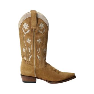 The Great. THE Great, Femme, Chaussures, Beige, Taille: 40 EU The Great x Stetson Bottes Cowboy - Su&eacute;d&eacute; Tan Floral