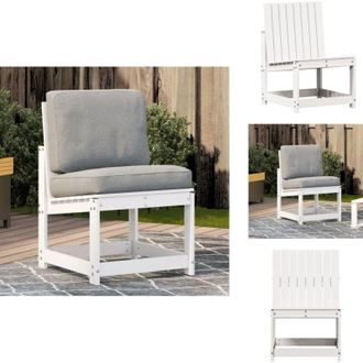 vidaXL Chaise de jardin blanc 50,5x55x77 cm bois de pin massif - Chaises De Jardin - Mobilier De Jardin - Chaises Ext&eacute;rieures - Chaise En Bois - Chaise