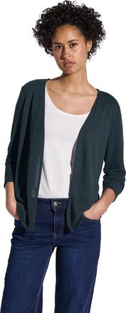 Street One Damen A322908 Strick-Look Jacke, Hunter Green, 34