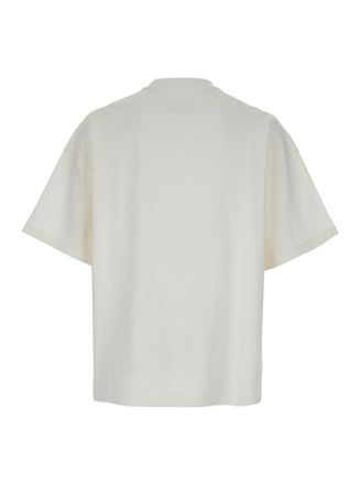 Jil Sander Mens White Cotton Crewneck T-Shirt With Logo T-Shirts And Polos