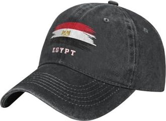Generic Casquette Trucker Drapeau &Eacute;gyptien Denim &Eacute;gyptien R&eacute;glable Baseball Casquette Anti-Soleil Golf Hats pour Les Saisons Jogging Entra&icirc;nements