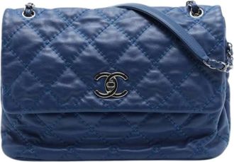 Chanel Sac bandouli&egrave;re matelass&eacute; Pre-owned - Femme - Pre-owned - Bleu - Taille: ONE Size