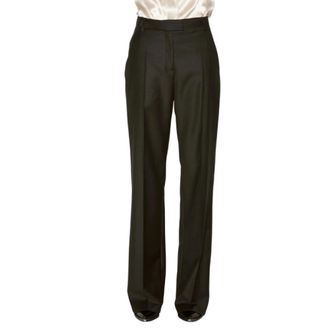 Barbara Bui Schwarze Gerade Weite Bein Woll-Kaschmir Hose - - Trousers - Damen - Schwarzk - XS