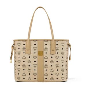 MCM Mcm, Femme, Sacs, Beige, Taille: ONE Size Liz Wendeshopper in Visetos