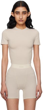 SKIMS T-shirt beige - Cotton Jersey