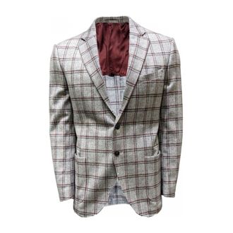 L.B.M. 1911 Karierte Wollkaschmir-Blazer - - Jackets - Herren - Grau - XL