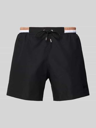 HUGO BOSS Relaxed Fit Badeshorts mit Label-Print Modell Atoll