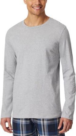 Schiesser Herren Schlafshirt Kurzarm Rundhals Bio-Baumwolle-Mix + Relax Haut de Pijama, Gris chin&eacute;_182180, 50 Hommes