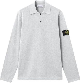 Stone Island Homme, Tops, Gris, Taille: M Polo en Coton Doux Micro Stitch