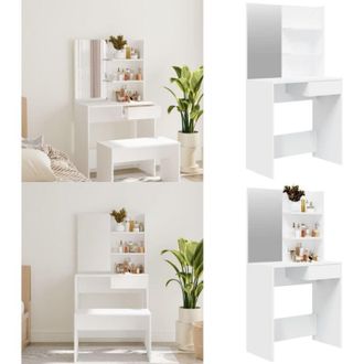 vidaXL Vidaxl - Schminktisch mit Spiegel Weiß 74,5x40x141 cm - Schminktisch - Schminktische - Home & Living - Weiß