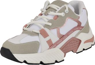 Guess Guess Womens Carrli Sneaker, White/Rose Pink Multi 143, 38.5 EU