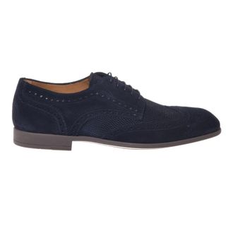 Baldinini Homme, Chaussures, Bleu, Taille: 46 EU Richelieus en daim imprim&eacute;