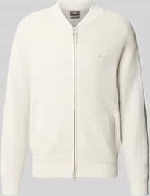 Fynch-Hatton Strickjacke mit Zweiwege-Rei&szlig;verschluss und Label-Stitching
