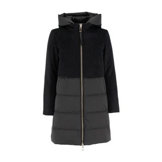 Duno Bi-Material Woll- und Technik-Daunenjacke - - Coats - Damen - Schwarzk - M