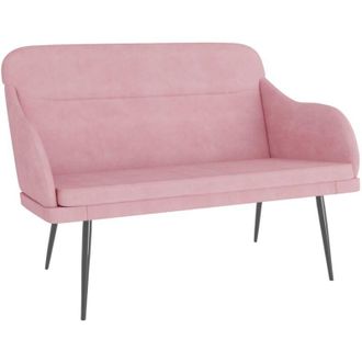 vidaXL Sitzbank Rosa 110x76x80 cm Samt vidaXL