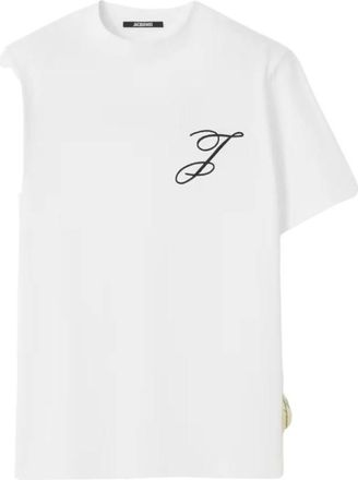 Jacquemus Homme, Tops, Blanc, Taille: XL The Logo T-shirt
