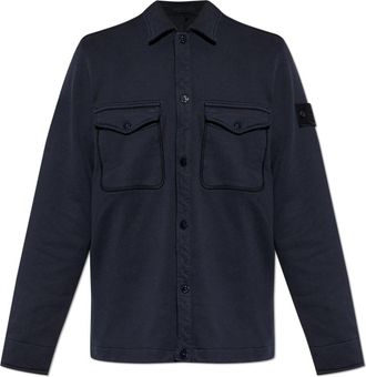 Stone Island Homme, Chemises, Bleu, Taille: M Chemise avec &Eacute;cusson Logo