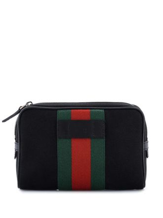 Gucci Web Zip Around Waist Bag Techno Canvas belt bag - Schwarz