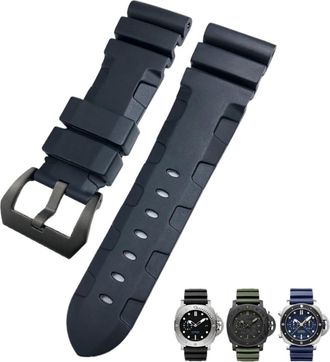 Generic TYKHGFS 26mm 24mm Nature Gummi -Uhrband -Passform für Pam Silicon Red Blue Watch Armband wasserdichte Armbänder Werkzeuge