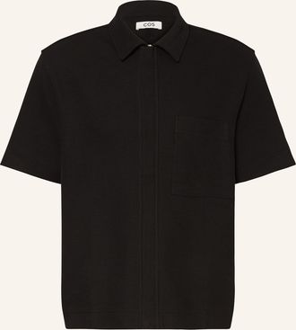 COS Cos Kurzarm-Hemd Comfort Fit Aus Jersey schwarz