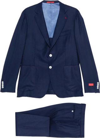 Isaia Homme, Costumes, Bleu, Taille: 4XL Costume crois&eacute;