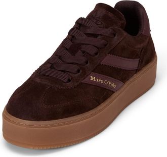 Marc O'Polo Sneaker MARC OPOLO aus ge&ouml;ltem Veloursleder, Damen, Gr. 36, burnt coffee, Obermaterial: 100% Leder, unifarben, Schuhe Sneaker, Topseller