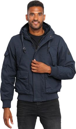 Alessandro Salvarini Herren Winterjacke (S-3XL) - 100% Baumwolle Obermaterial, Teddyfell innen komplett, Warme Jacke M&auml;nner - AS-139 Navy Medium