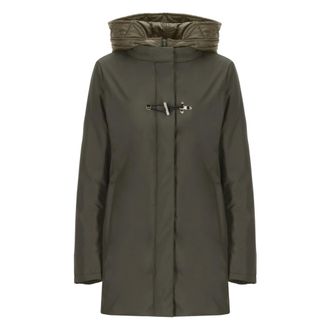 Fay Manteau Vert &agrave; Capuche avec Poches &agrave; Fermeture &Eacute;clair - Femme - Manteaux - Vert - Taille: 38 FR