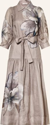 Kudibal Copenhagen Dea Kudibal Hemdblusenkleid Palmadea Aus Leinen Mit 3/4-Arm beige