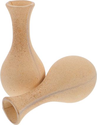 Supvox 2 St&uuml;ck Unfertige Holzvase Zum Selbstgestalten Bemalbare DIY Blumenvase F&uuml;r Trockenblumen Und Frische Blumen Handgefertigte Leere Vase F&uuml;r Kreative Ba