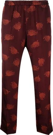 Dries Van Noten Homme, Pantalons, Rouge, Taille: S Slim-fit Pantalons