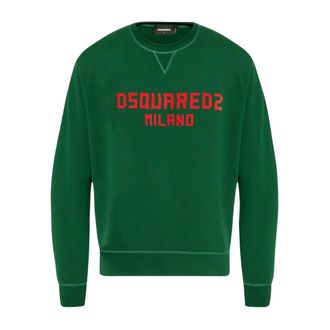 Dsquared2 Milano Logo Cool Fit Gr&uuml;nes Sweatshirt
