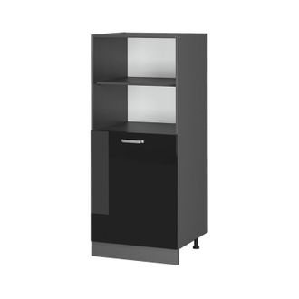 Vicco Meuble pour four R-Line, Noir Haute brillance, 60 cm